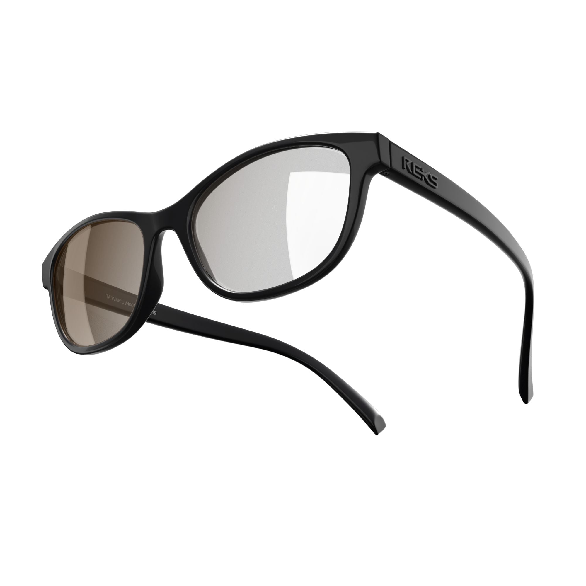 Oval Black Glossy Transitions® Xtra Active Prescription Sunglasses – REKS®